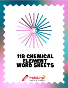 118 Chemical Element Word Sheets - Medulingo